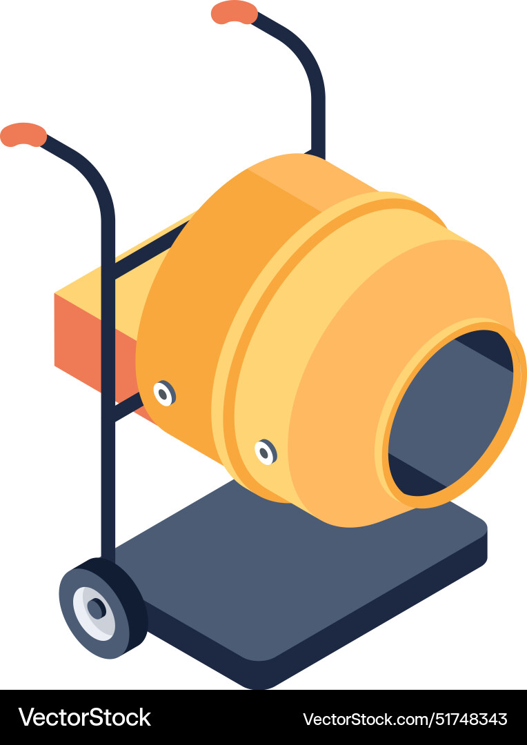 Customizable isometric icon of batch mixer Vector Image