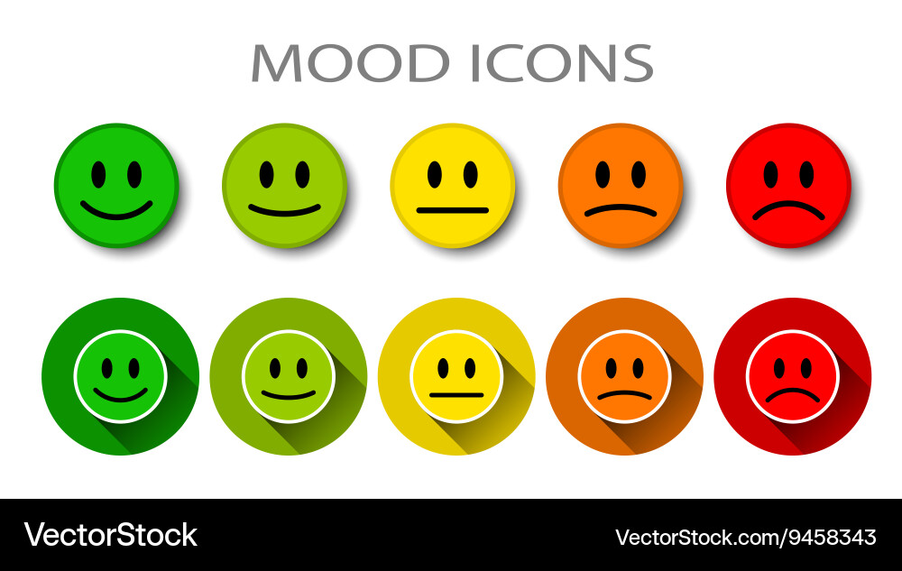 Different mood five levels Royalty Free Vector Image