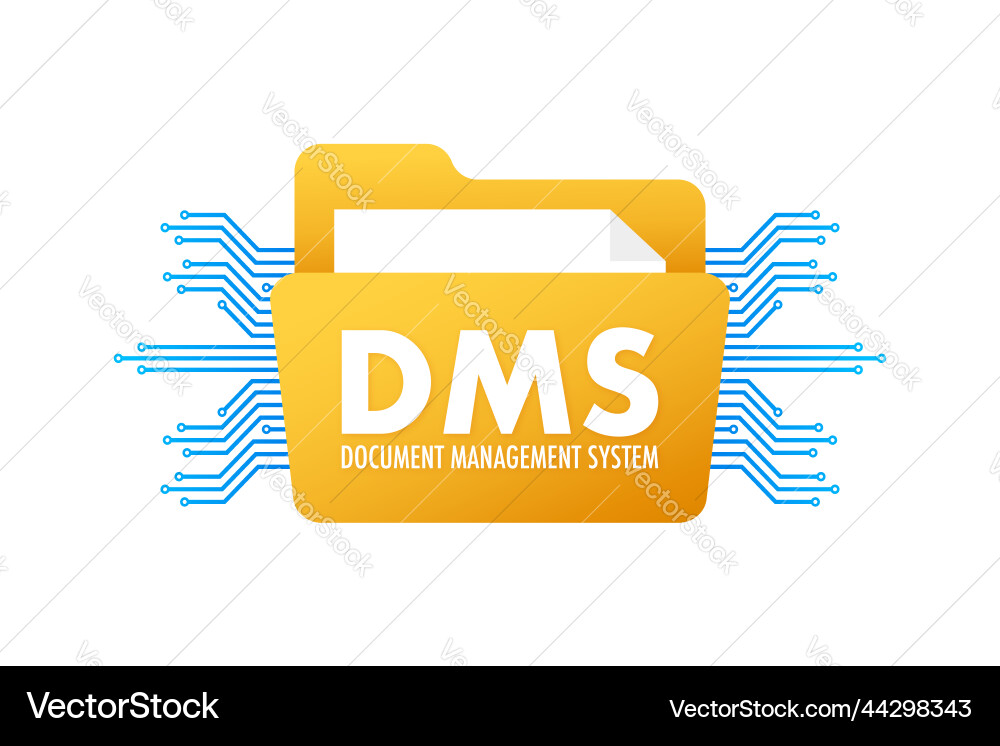 Dms document management system digital business Vector Image