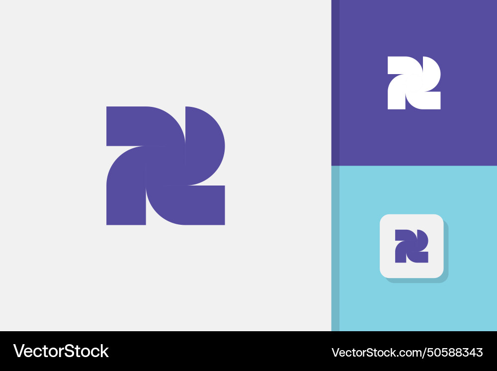 Letter r logo design template Royalty Free Vector Image