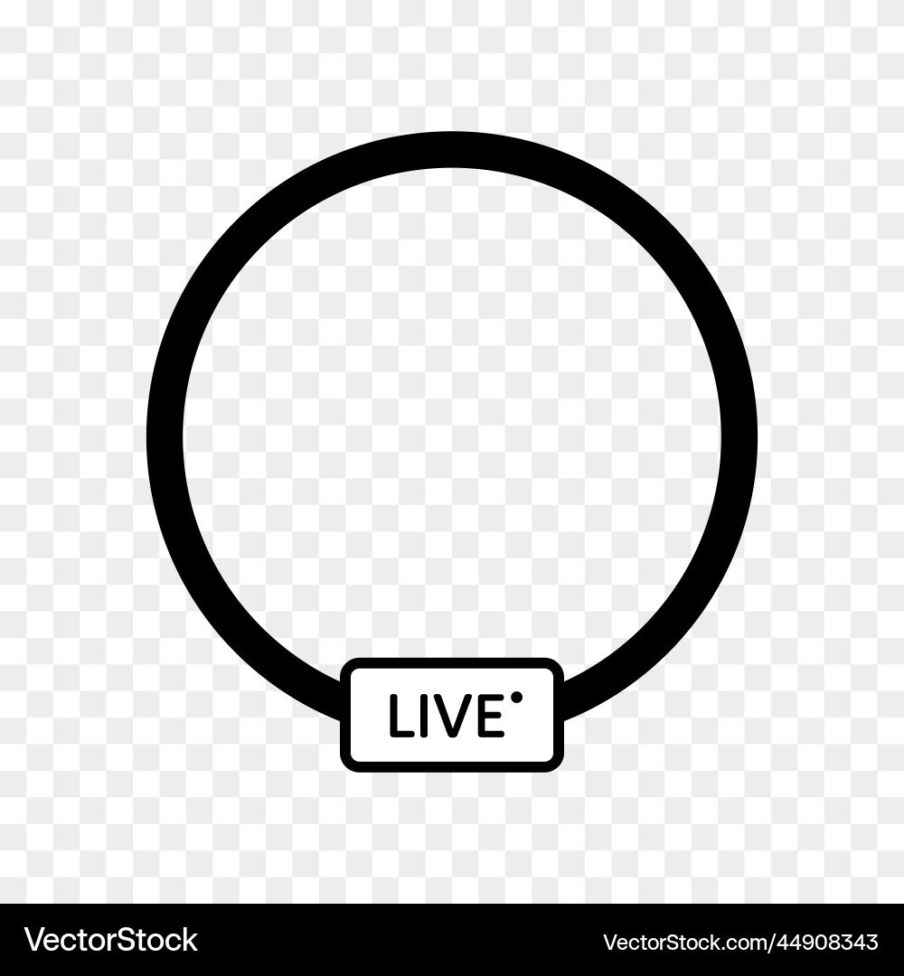 Live streaming symbols Royalty Free Vector Image