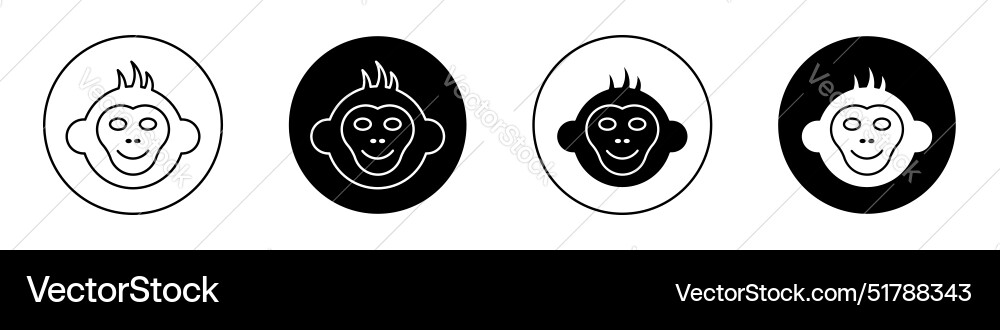 Monkey icon Royalty Free Vector Image - VectorStock