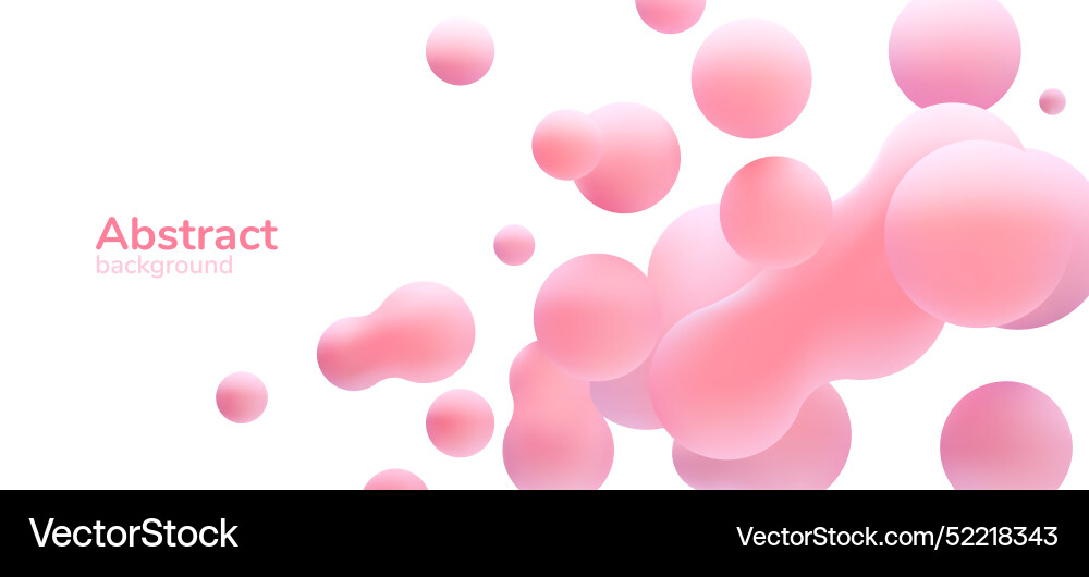 Pink liquid elements set Royalty Free Vector Image