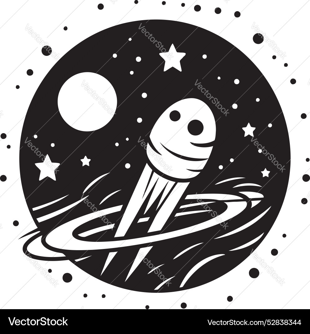 Astral seal logo design for space interstellar Vector Image