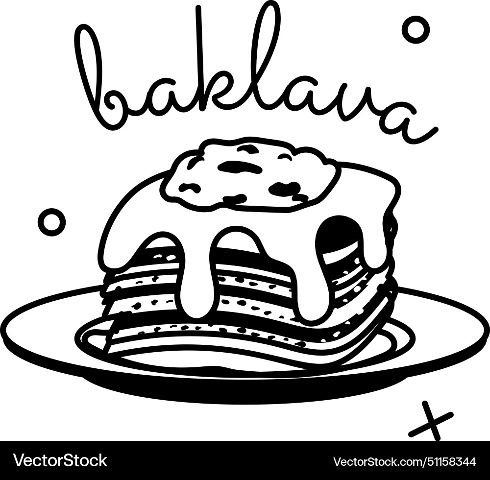 Baklava Royalty Free Vector Image - VectorStock