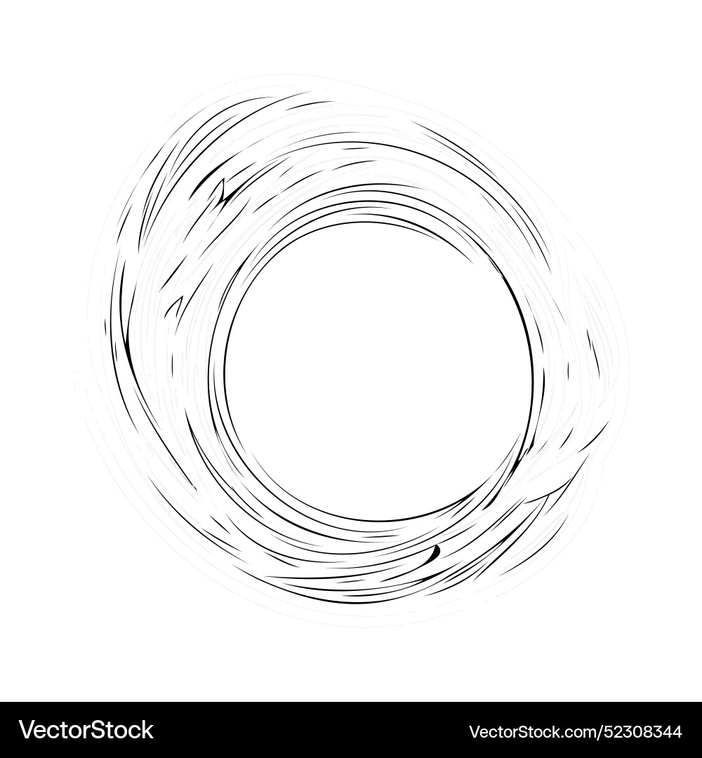 Black hole outline sketch Royalty Free Vector Image