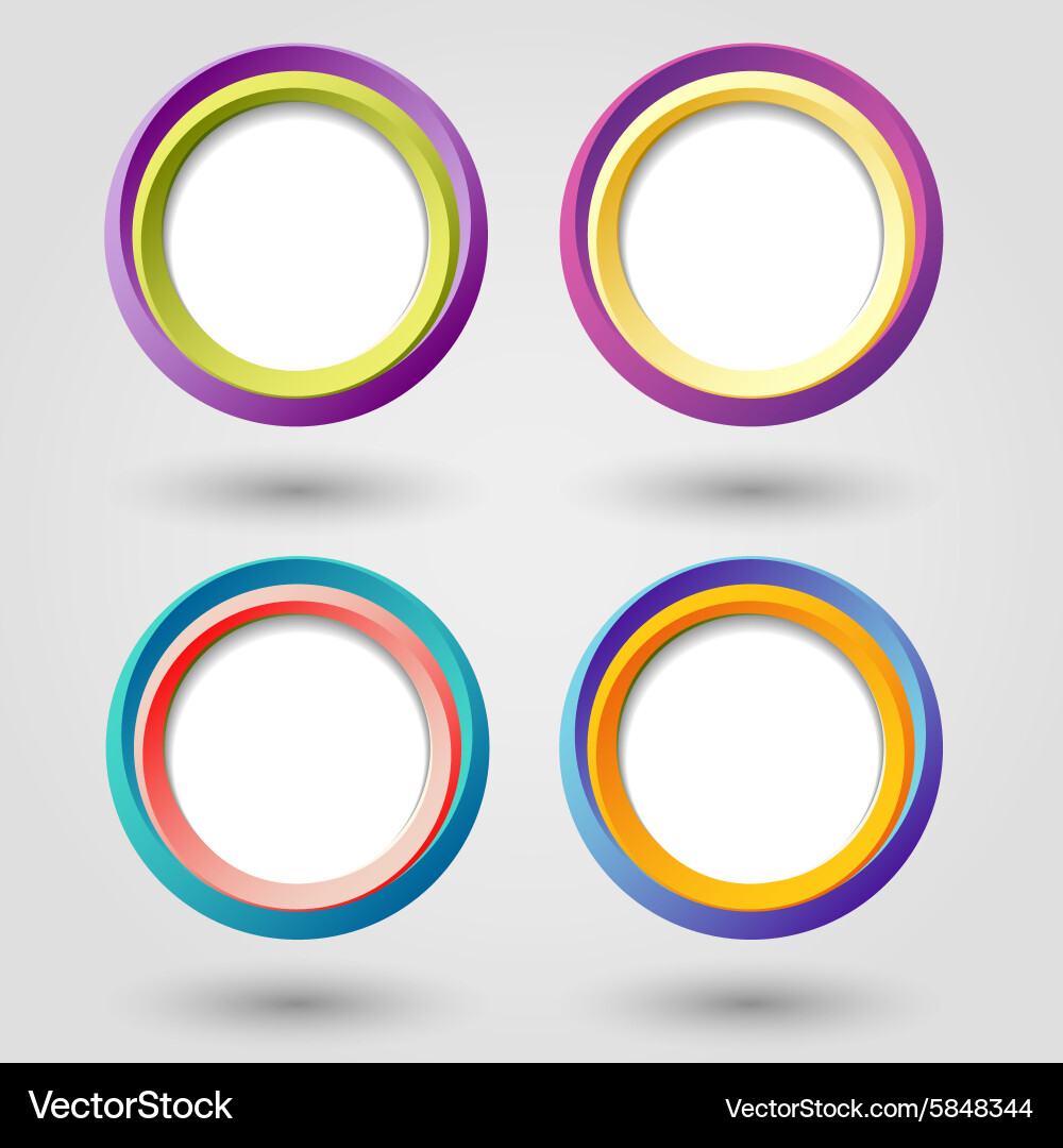 Circle icons Royalty Free Vector Image - VectorStock