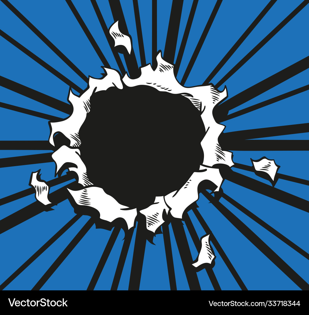 Comic Explosion - Torn Paper Royalty Free Vector Image