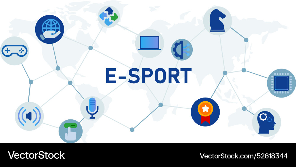 Esport game championship arcade electronic Vector Image