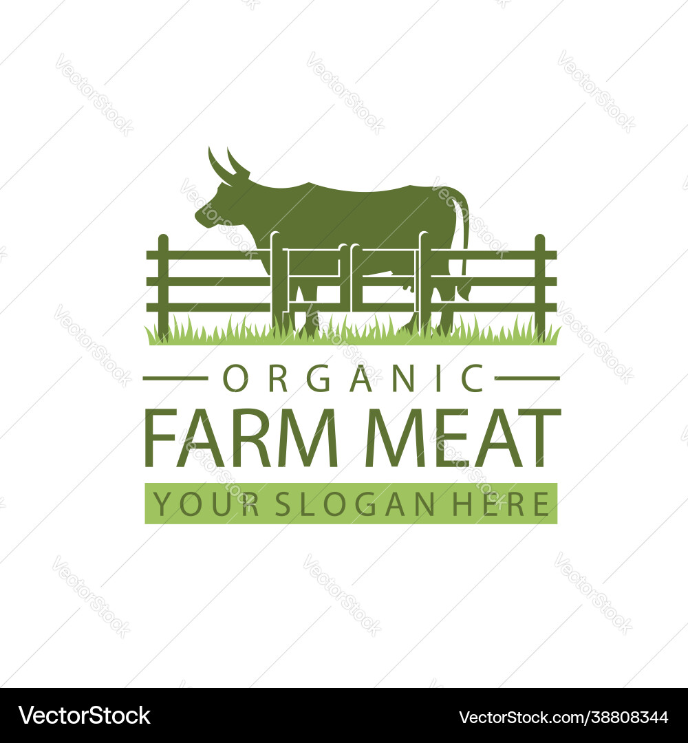 Farm animal cow label Royalty Free Vector Image