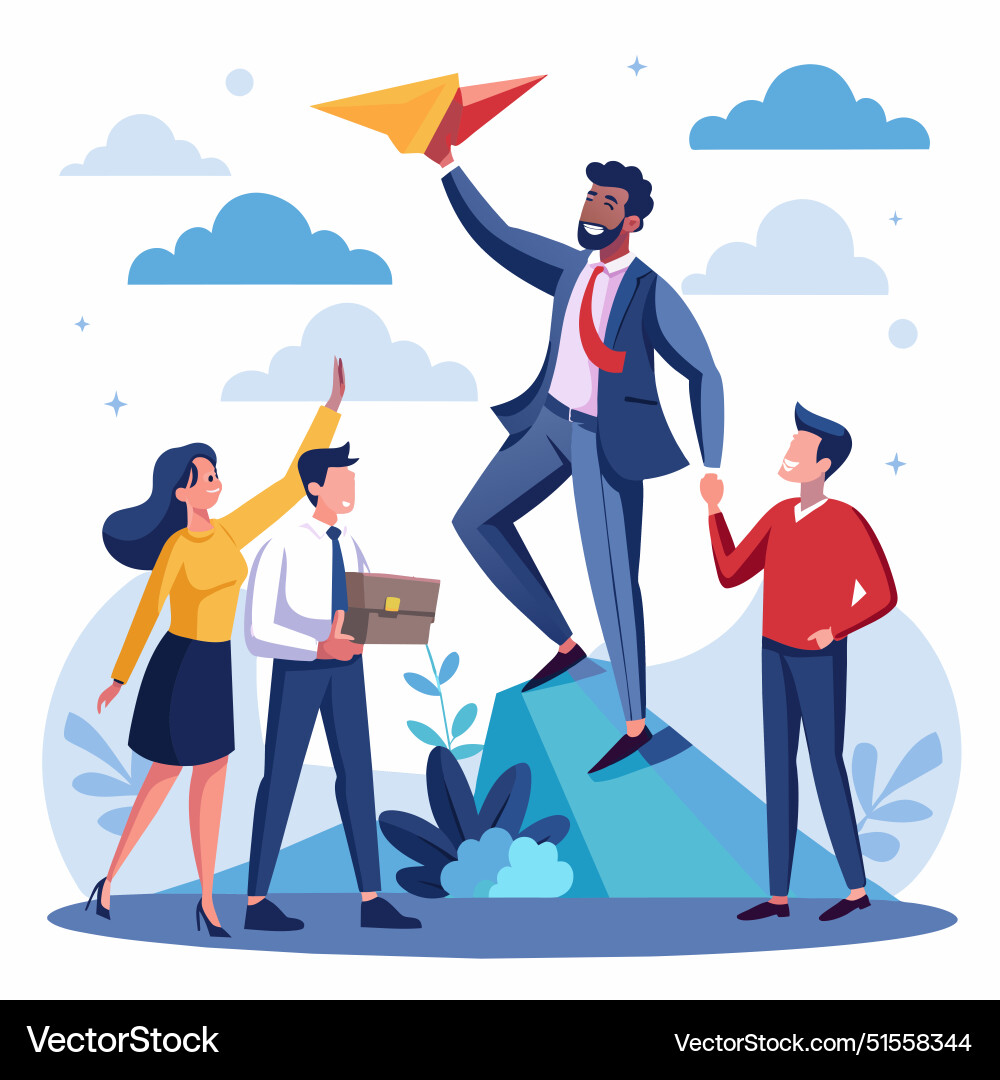 Mentor or support employee to success manager Vector Image