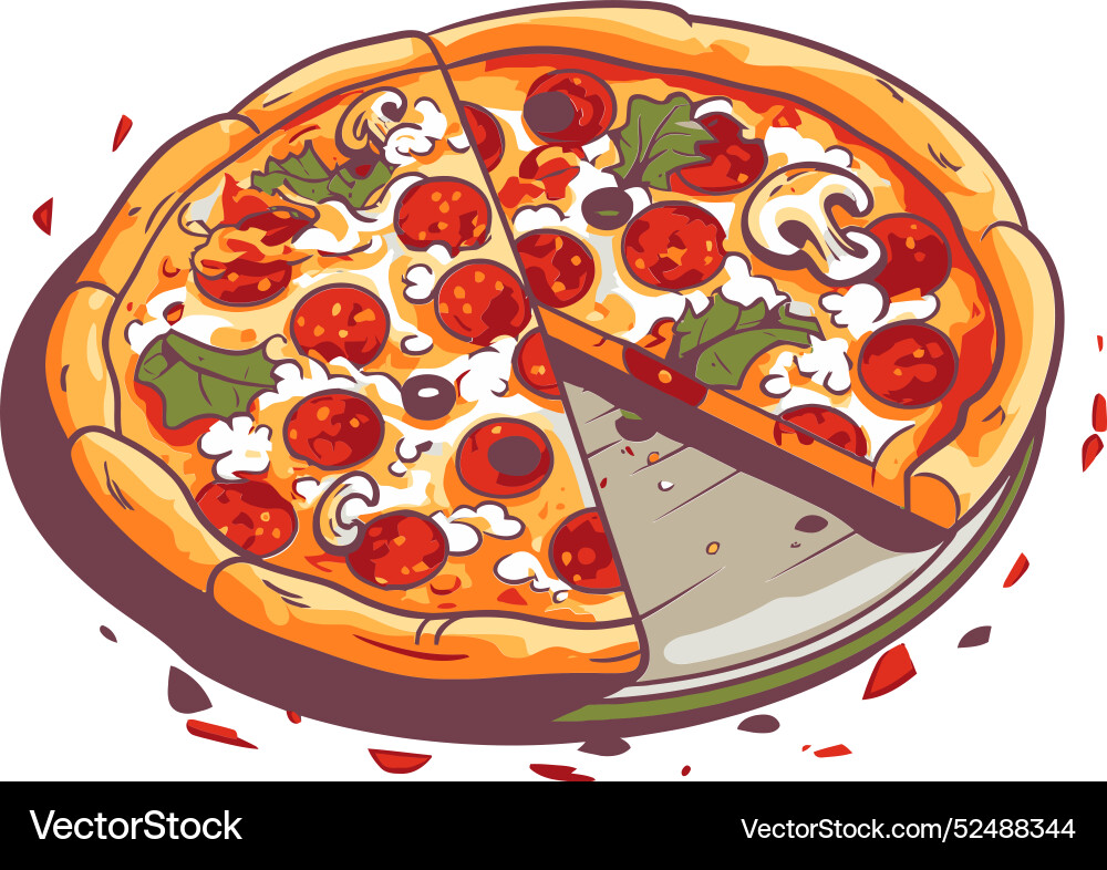 Pizza perfectiondigital dough pizza design Vector Image
