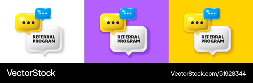 Referral program symbol refer a friend sign chat Vector Image