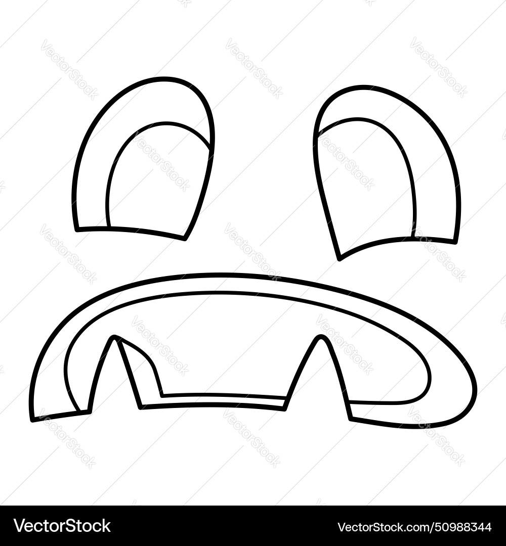 Scared face of jack lantern halloween pumpkin Vector Image