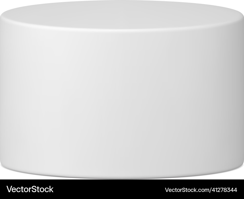 White 3d realistic cylinder pillar empty museum Vector Image