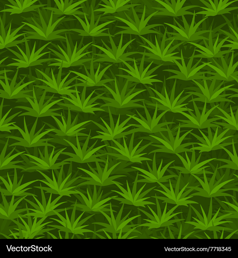 Cartoon seamless tileable grass pattern Royalty Free Vector