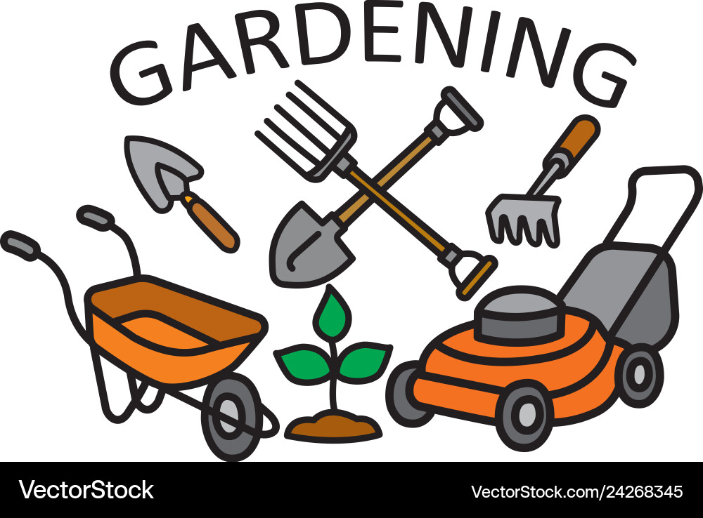Gardening sign Royalty Free Vector Image - VectorStock