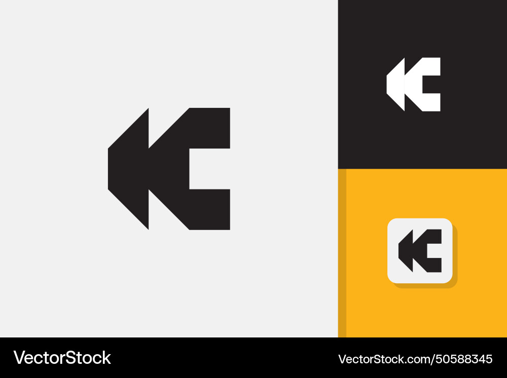 Letter k logo design icon template Royalty Free Vector Image