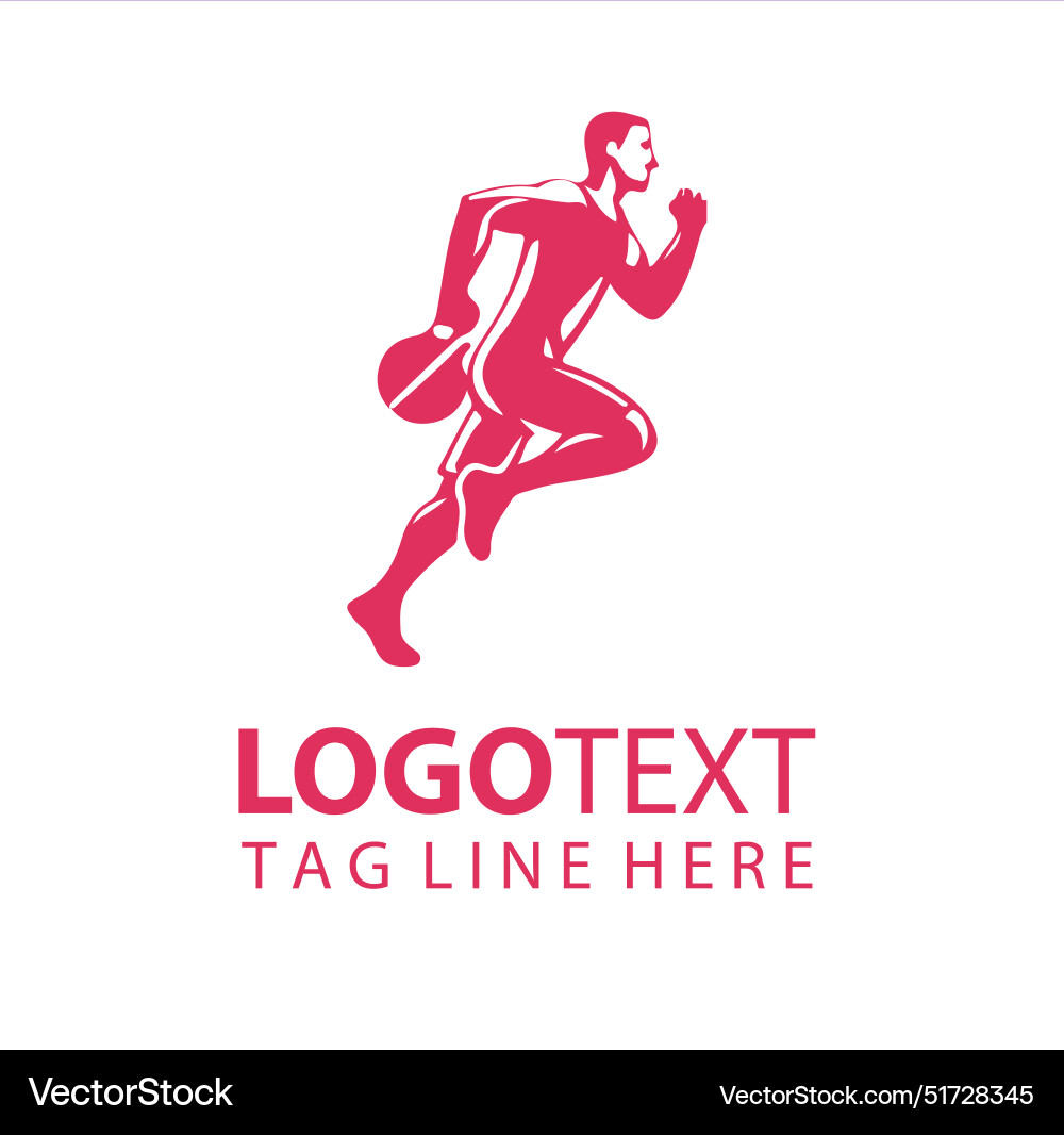 Running man logo Royalty Free Vector Image - VectorStock