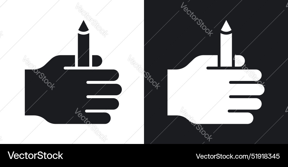 Self expression icon set in solid black and white Vector Image
