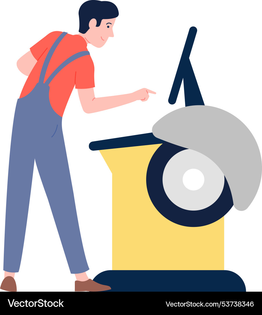 Car service worker make mechanic maintenance Vector Image