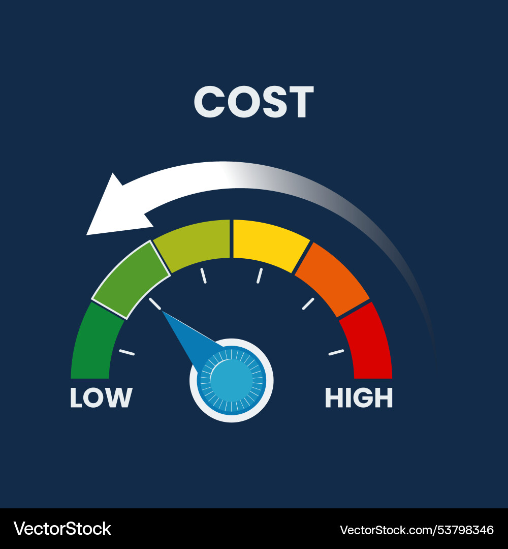 Cost reduction level Royalty Free Vector Image