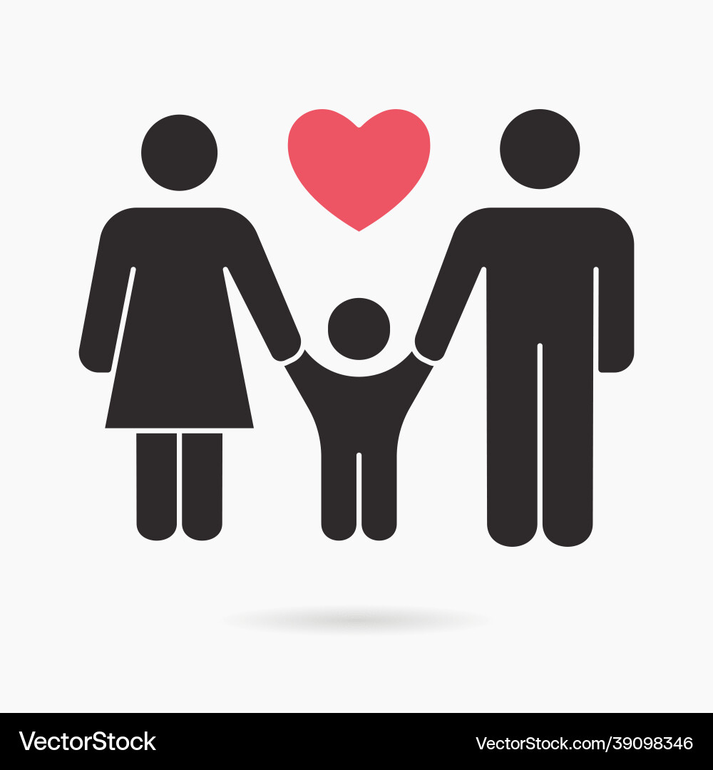 Family icon on white background Royalty Free Vector Image