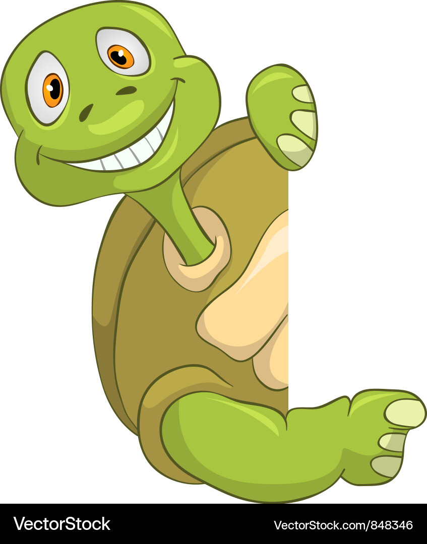 Funny turtle Royalty Free Vector Image - VectorStock