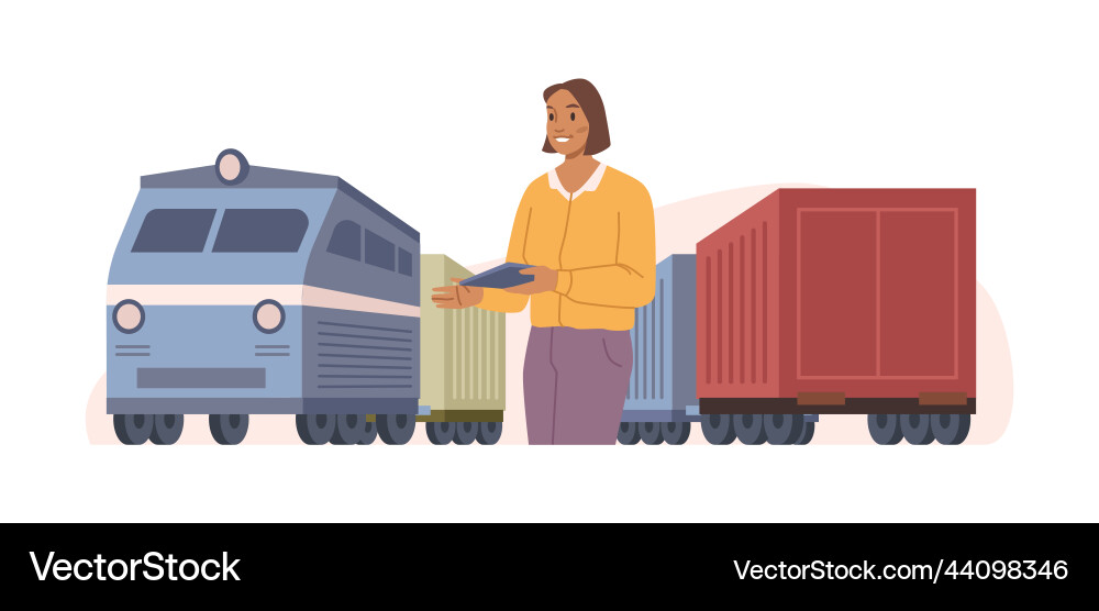 Manager looking for delivery of freight Royalty Free Vector