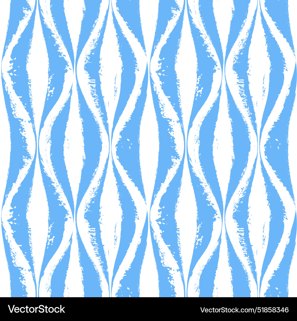 Ogee pattern blue white brush background Vector Image