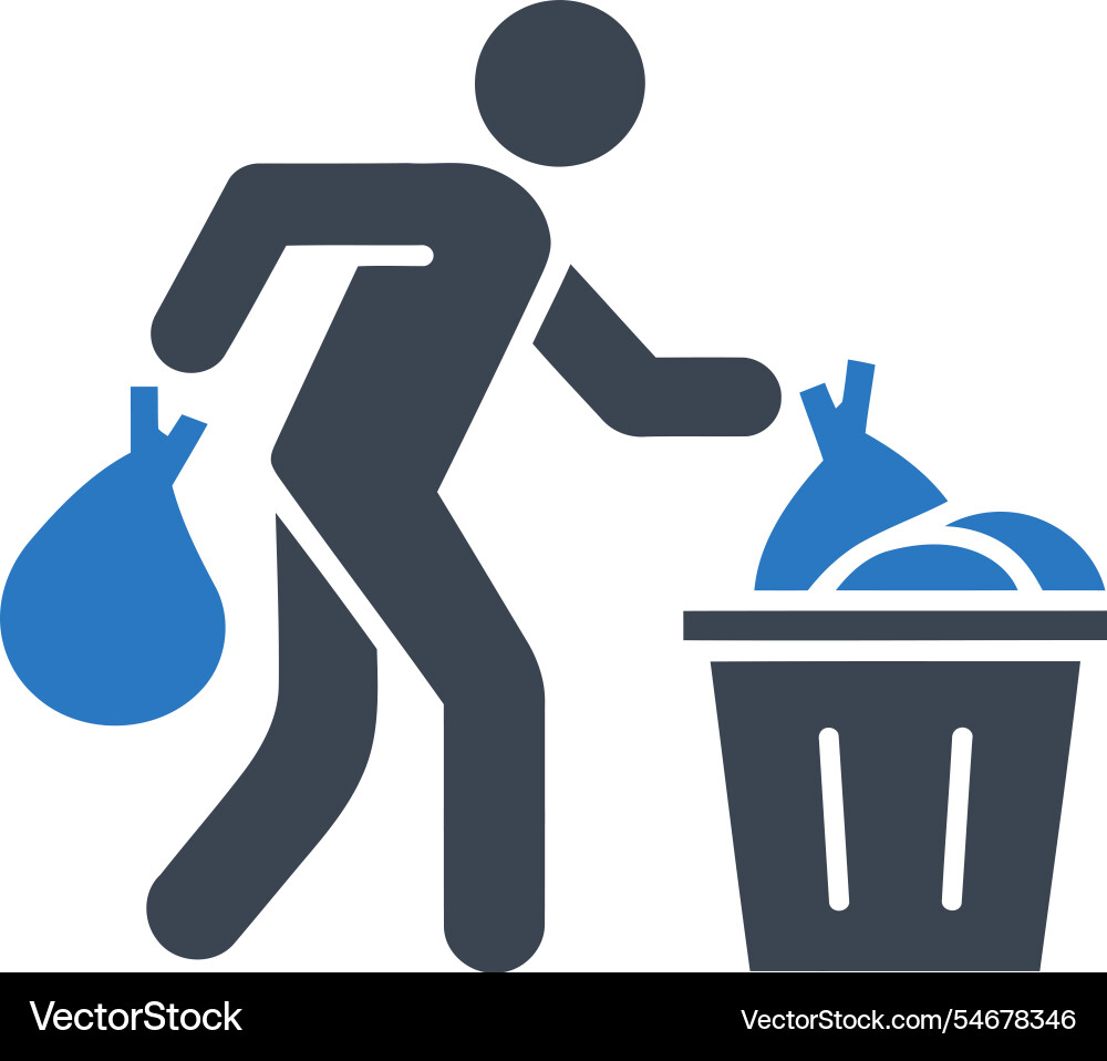 Müllentsorgungssymbol Lizenzfreies Vektorbild