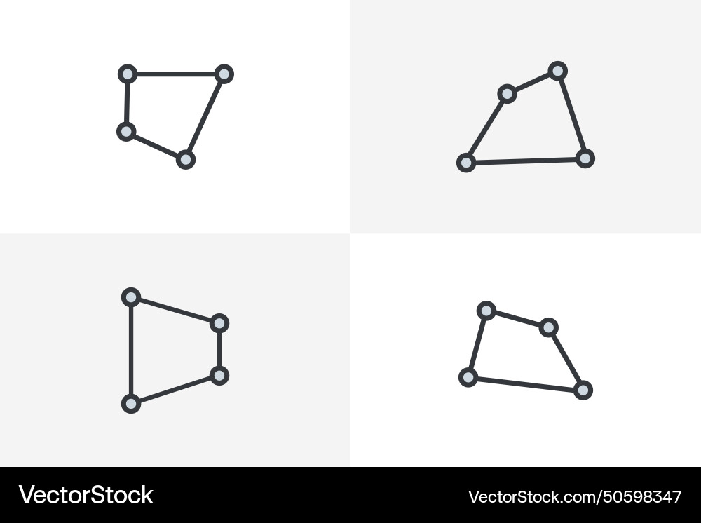 Box low poly icon set rectangle with circle Vector Image