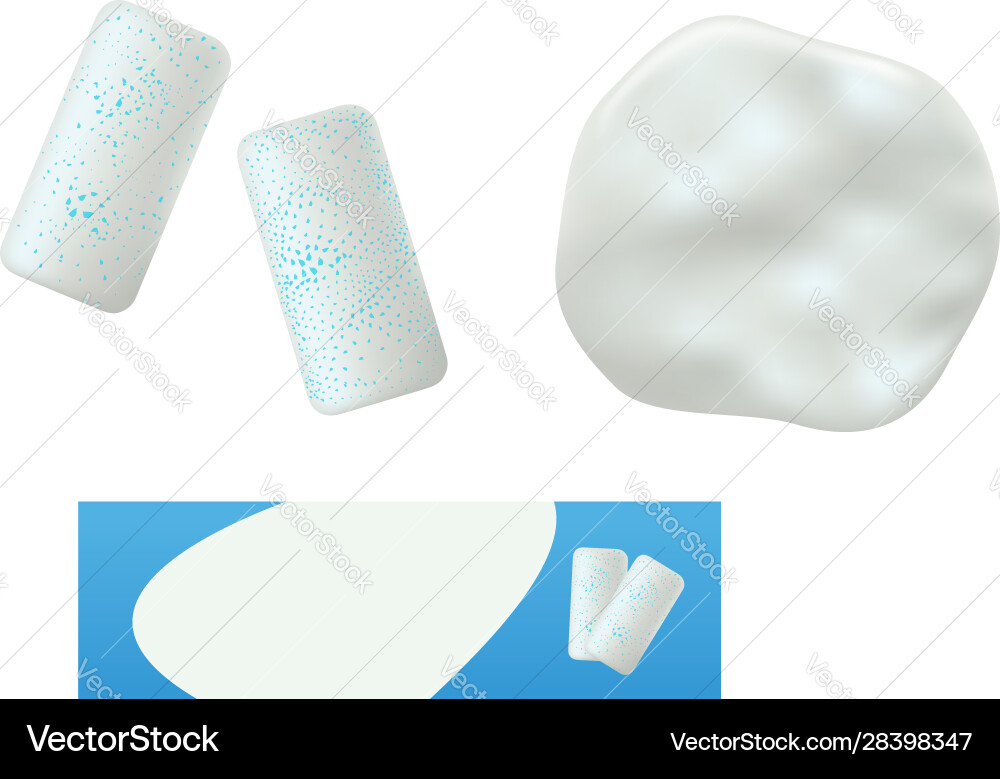 Chewing gum set Royalty Free Vector Image - VectorStock