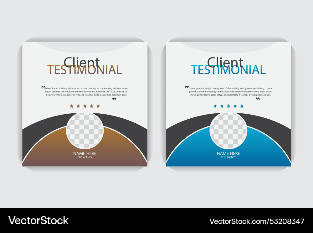 Corporate model minimal client testimonial Vector Image