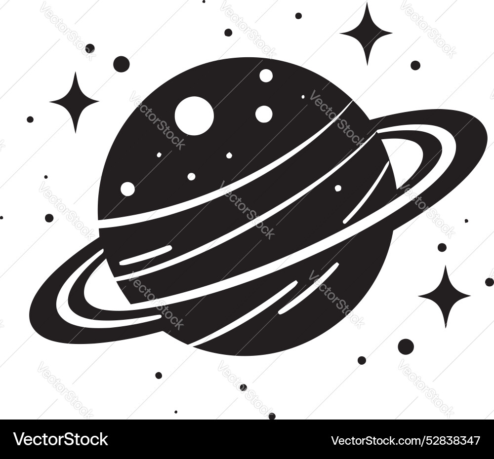 Galactic glyph iconic space logo celestial symbol Vector Image