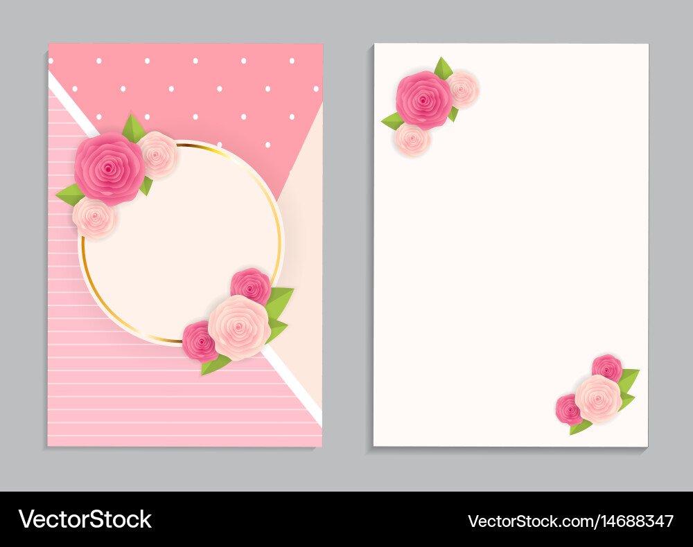 Greeting card blank template Royalty Free Vector Image