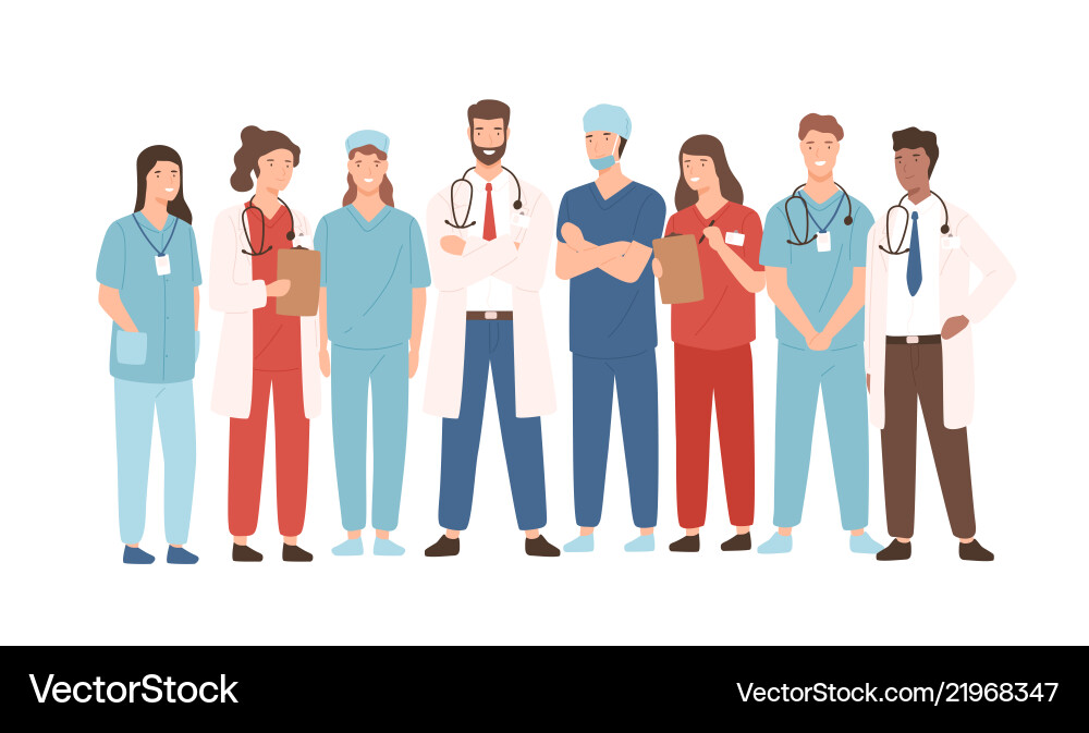 Hospital Medical Team Royalty Free Vector Image