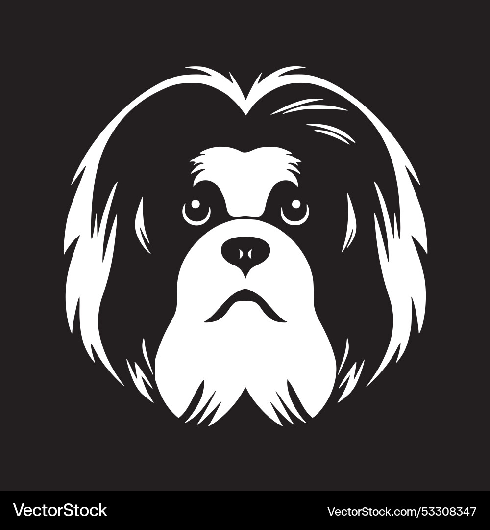 Japanese chin - minimalist and flat logo Vector Image
