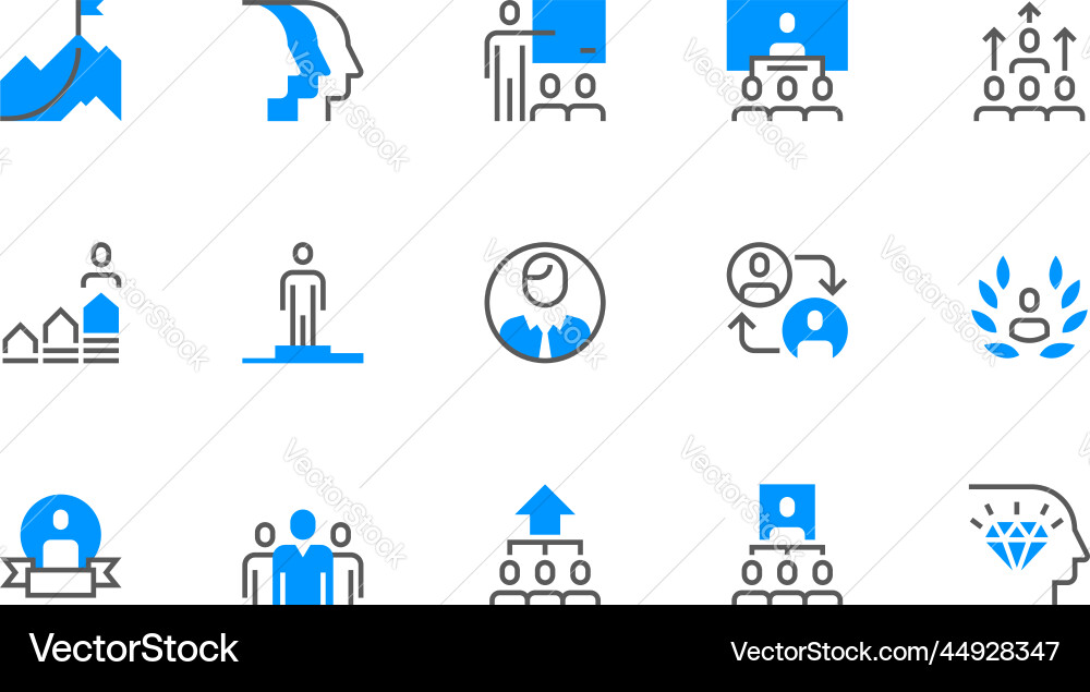 Leadership and corporate management icons Vector Image