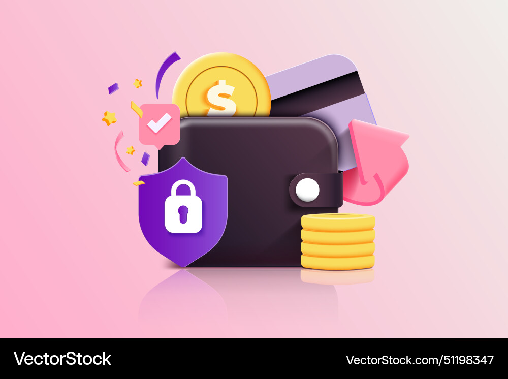 Modern 3d of finance Royalty Free Vector Image