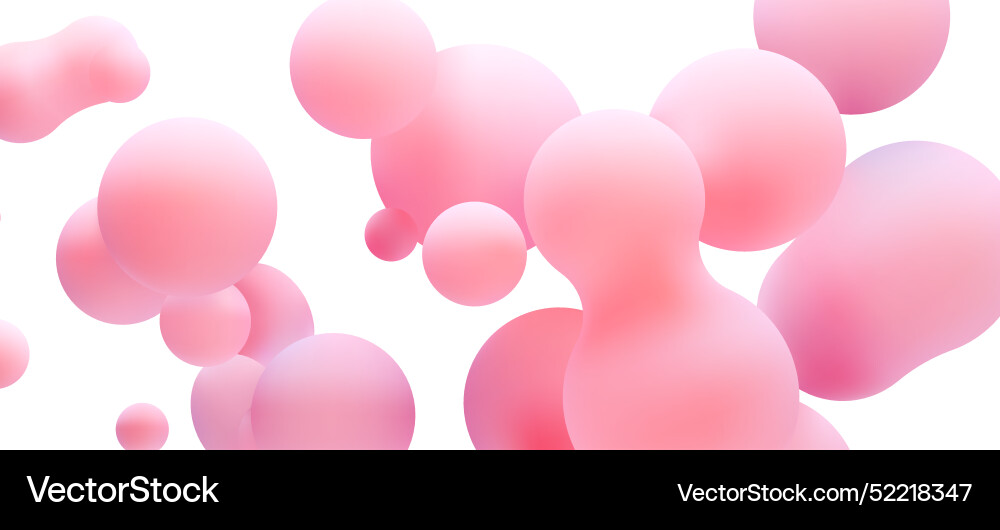 Pink liquid elements set Royalty Free Vector Image