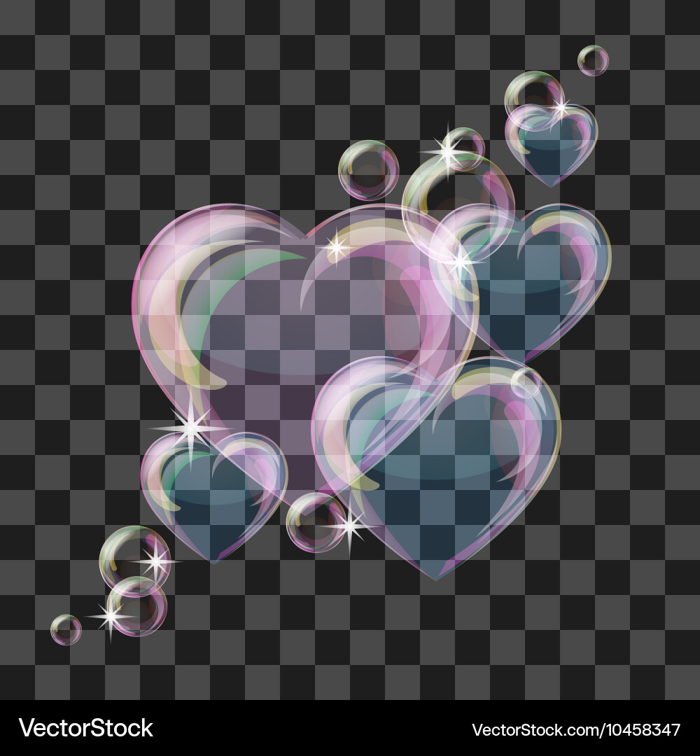 Shiny bubble heart Royalty Free Vector Image - VectorStock