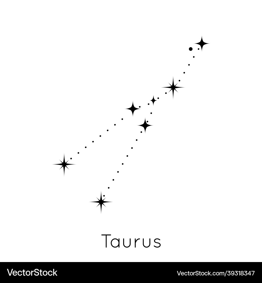 Zodiac constellation sign taurus celestial Vector Image