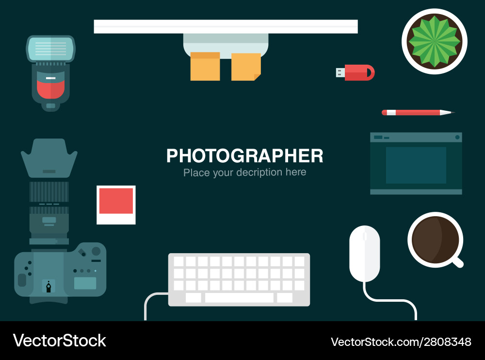 Desk header Royalty Free Vector Image - VectorStock