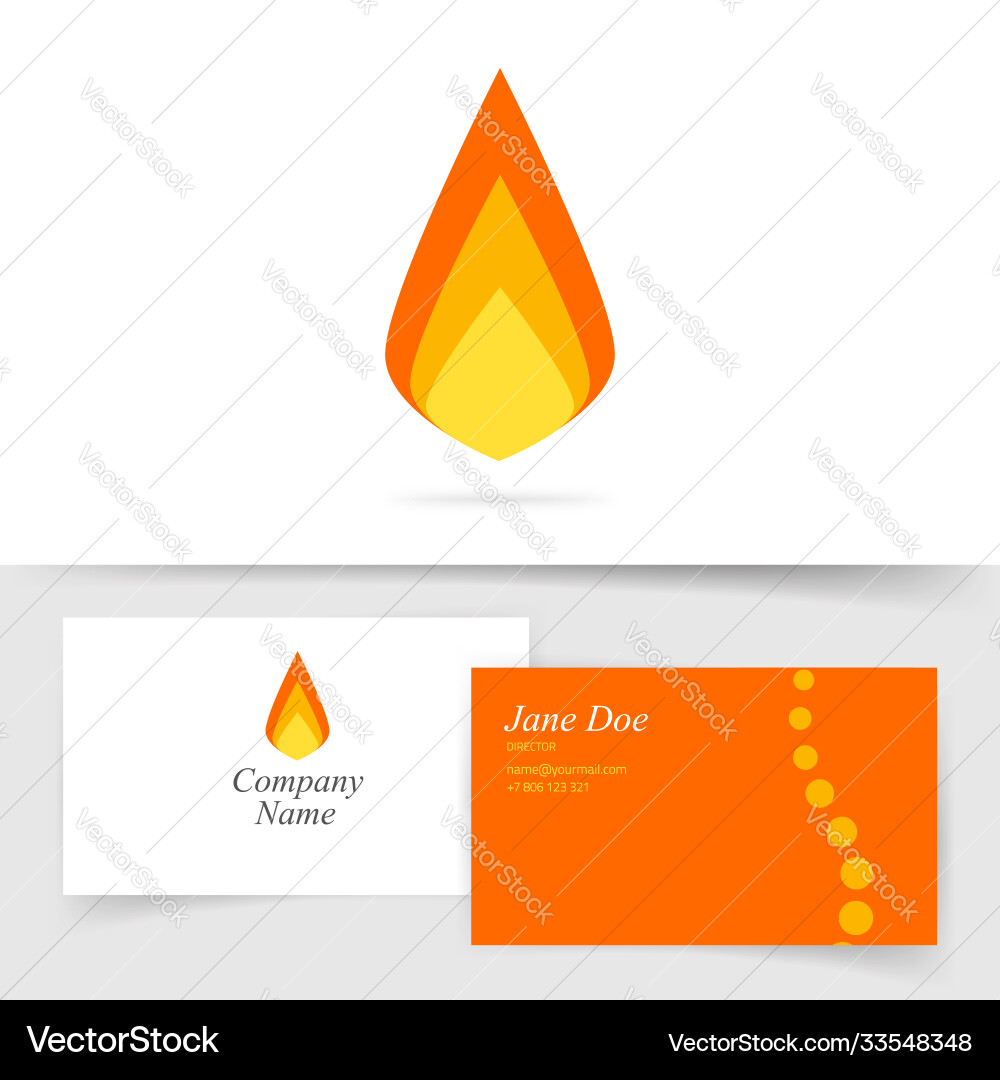 Fire flame logo icon flat cartoon Royalty Free Vector Image