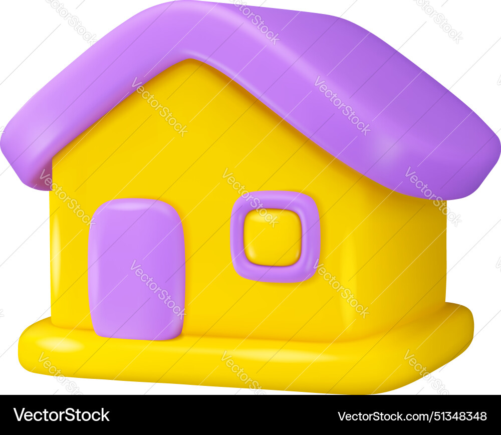 House 3d icon Royalty Free Vector Image - VectorStock