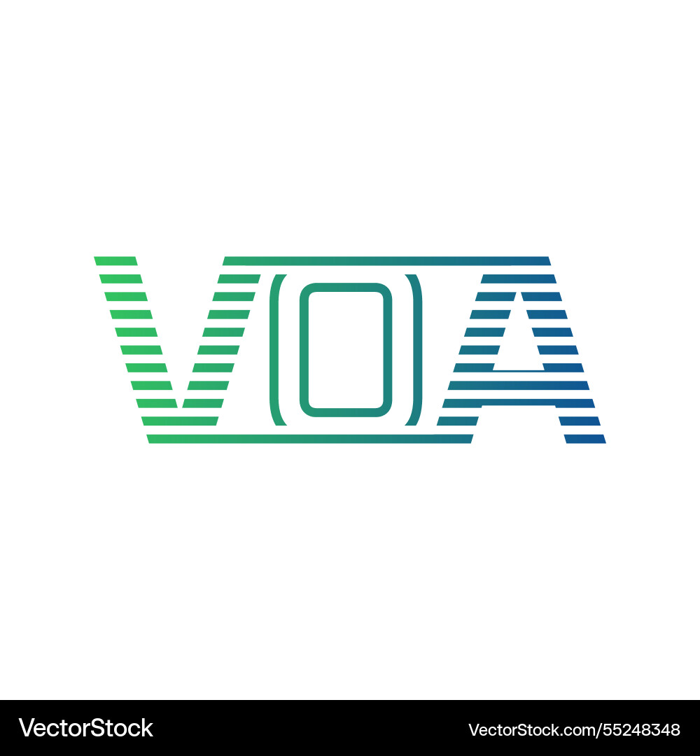 Modern voa logo design letter minimalist Vector Image