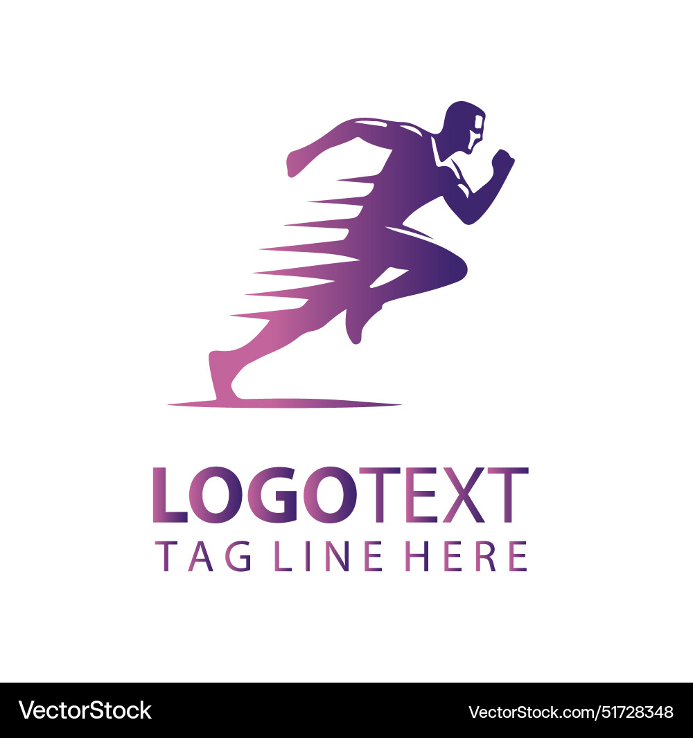 Running man logo Royalty Free Vector Image - VectorStock