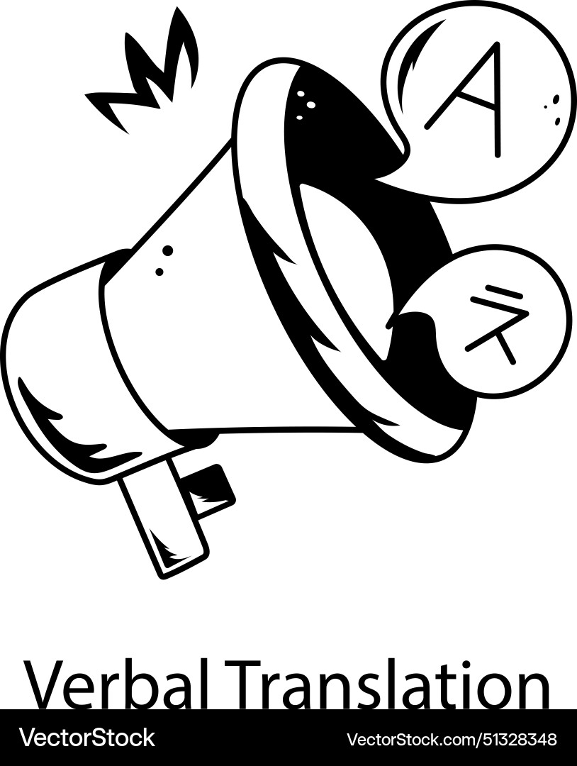 Verbal translation Royalty Free Vector Image - VectorStock