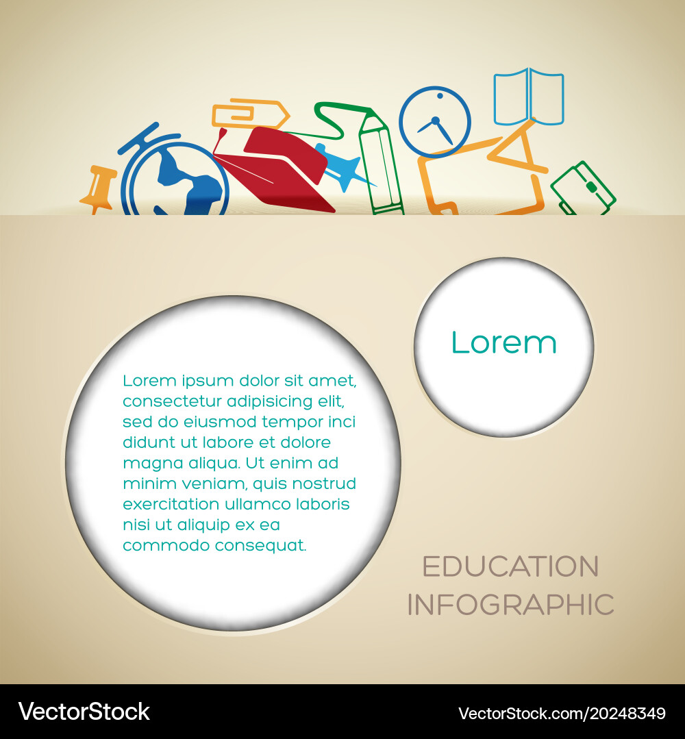 Educational school background Royalty Free Vector Image